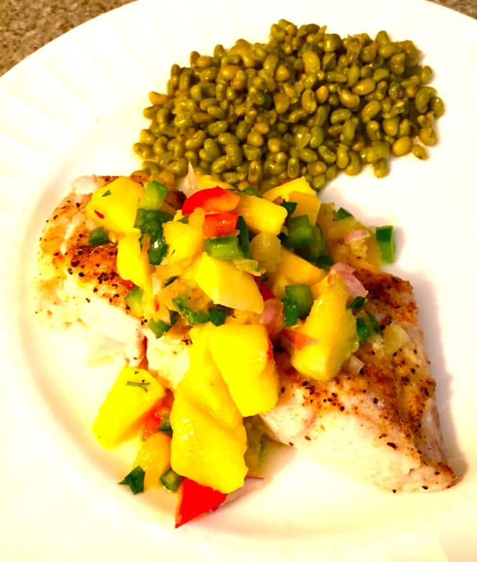 Red Snapper Fish with Mango Salsa | Grits and Pinecones