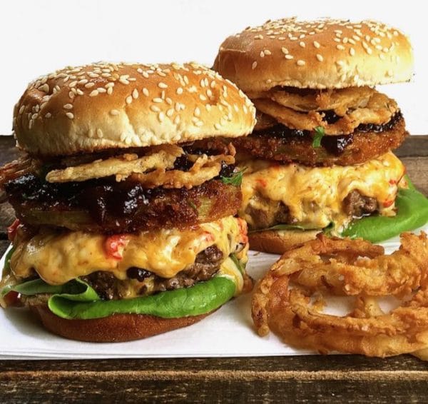 Best Southern Pimento Cheese Burgers - Grits and Pinecones