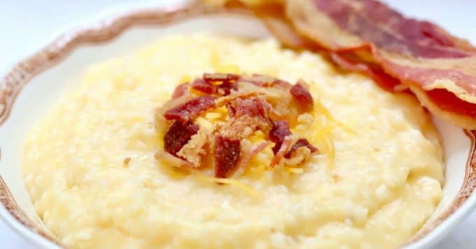Southern Crock-Pot Easy Cheesy Grits Recipe | gritsandpinecones.com