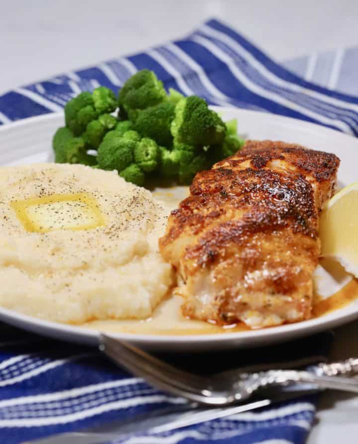The Best Blackened Grouper (Cast-Iron Skillet) | gritsandpinecones.com