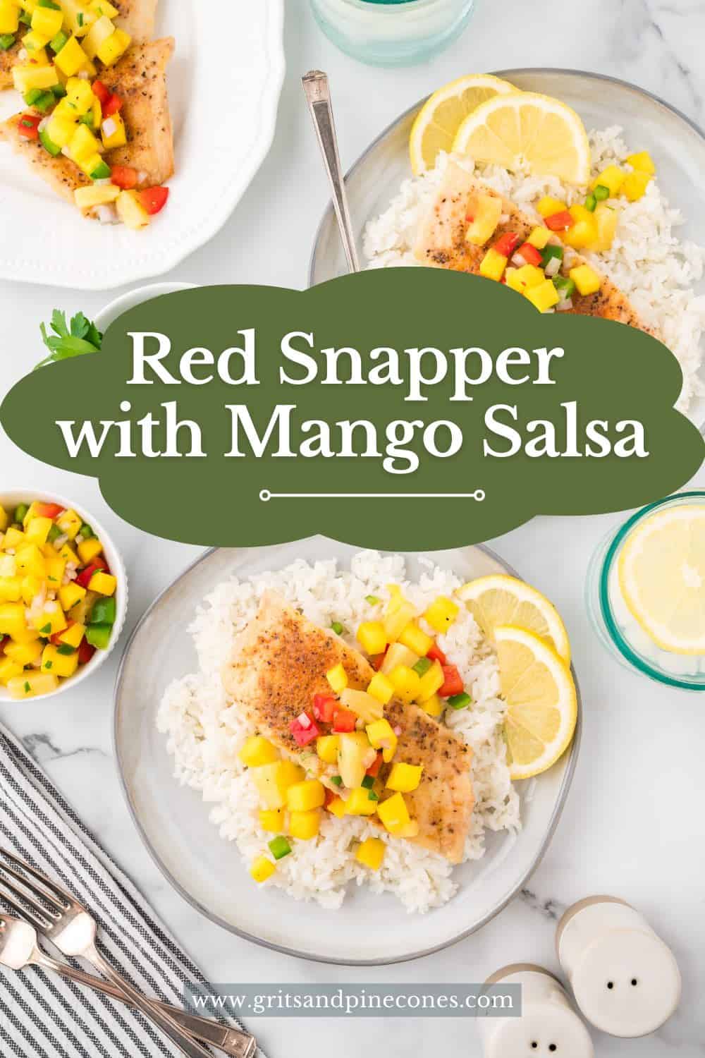 Easy Pan-Seared Red Snapper Recipe with Mango Salsa - Grits and Pinecones