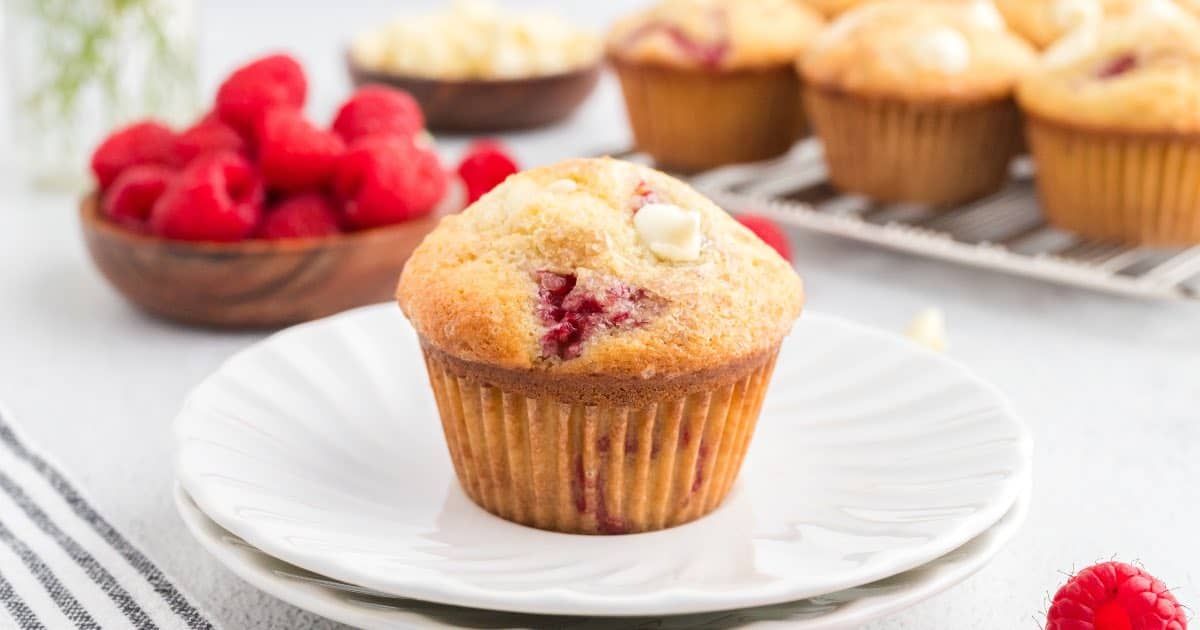 Raspberry White Chocolate Muffins (Easy Recipe) - Grits and Pinecones