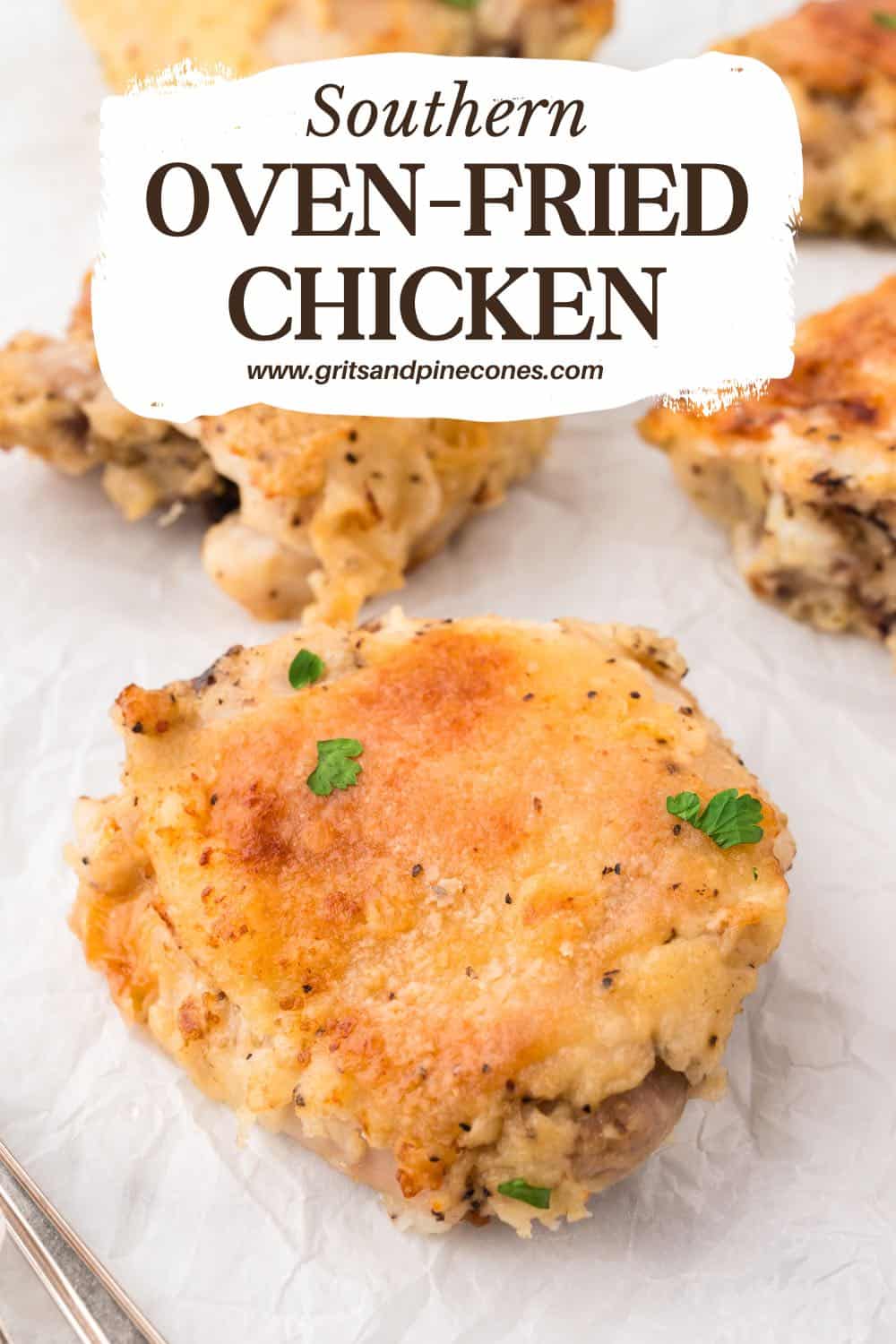 Best Southern Oven-Fried Chicken Recipe - Grits and Pinecones