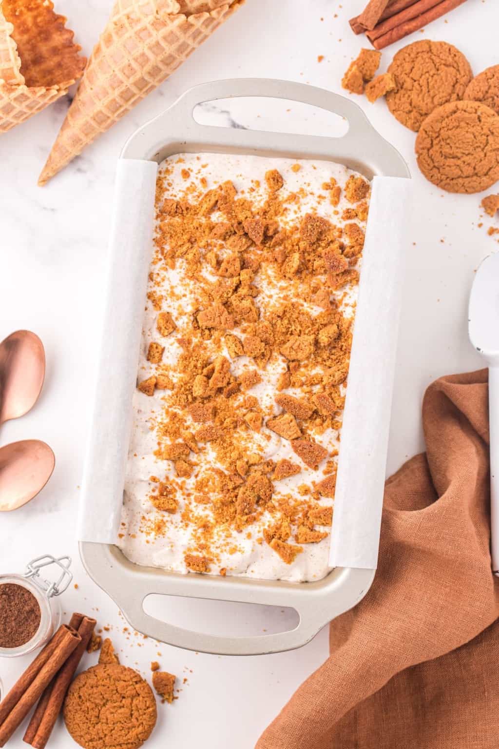 Homemade Gingerbread Ice Cream Recipe (No Churn) - Grits and Pinecones