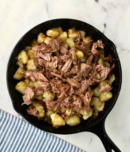 Easy Roast Beef Hash Recipe (Using Leftover Roast Beef) - Grits and ...