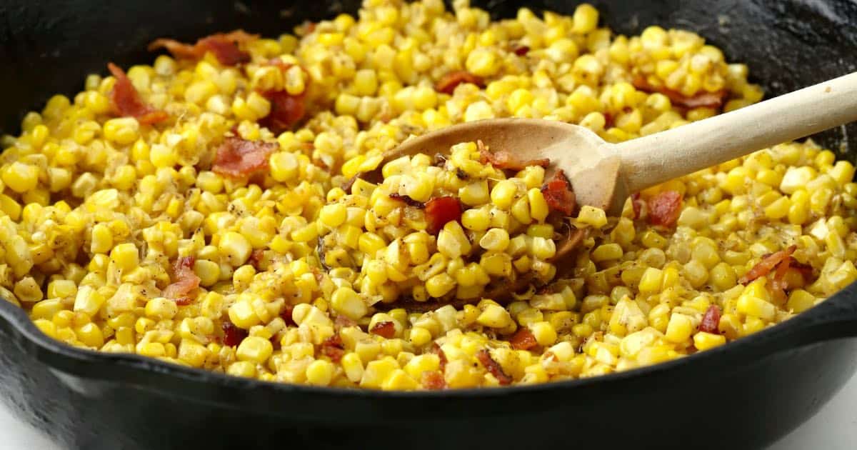 Best Southern Fried Corn with Bacon Recipe - Grits and Pinecones