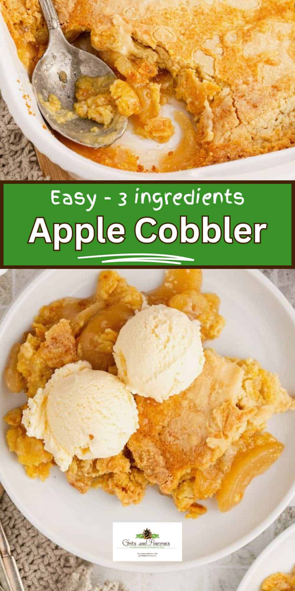 Apple Cobbler with Cake Mix - Grits and Pinecones
