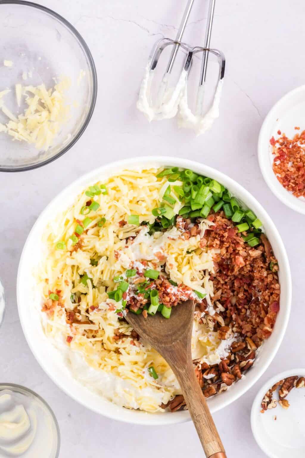 Bacon and Cream Cheese Dip with Pecans - Grits and Pinecones