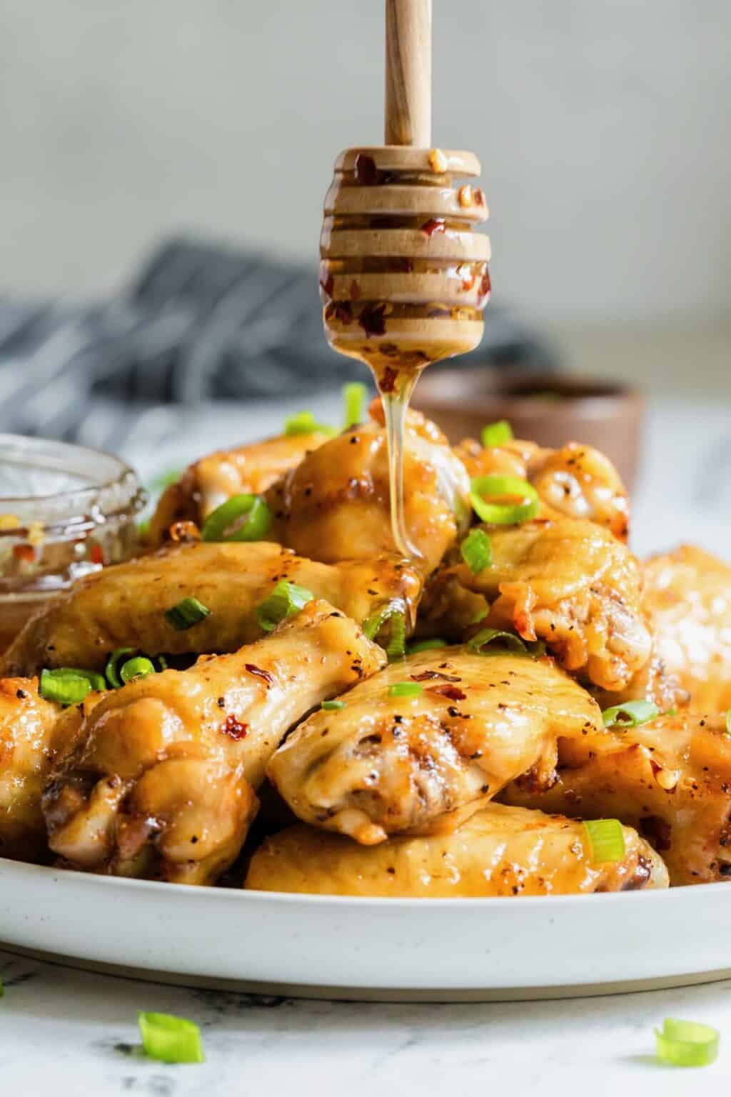 Hot Honey Chicken Wings - Grits and Pinecones