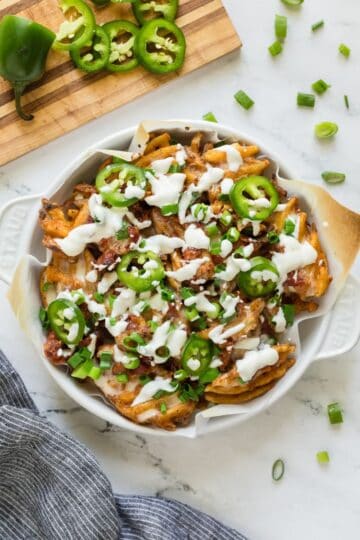Easy Loaded French Fries: Cheese, Bacon, and All the Fixins! - Grits ...