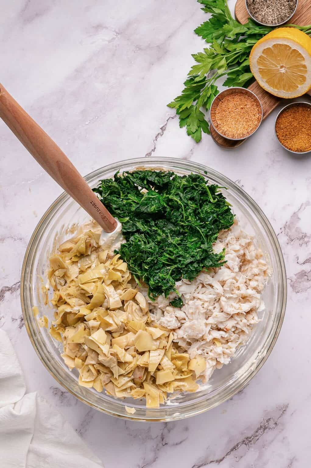 Baked Crab, Spinach and Artichoke Dip - Grits and Pinecones