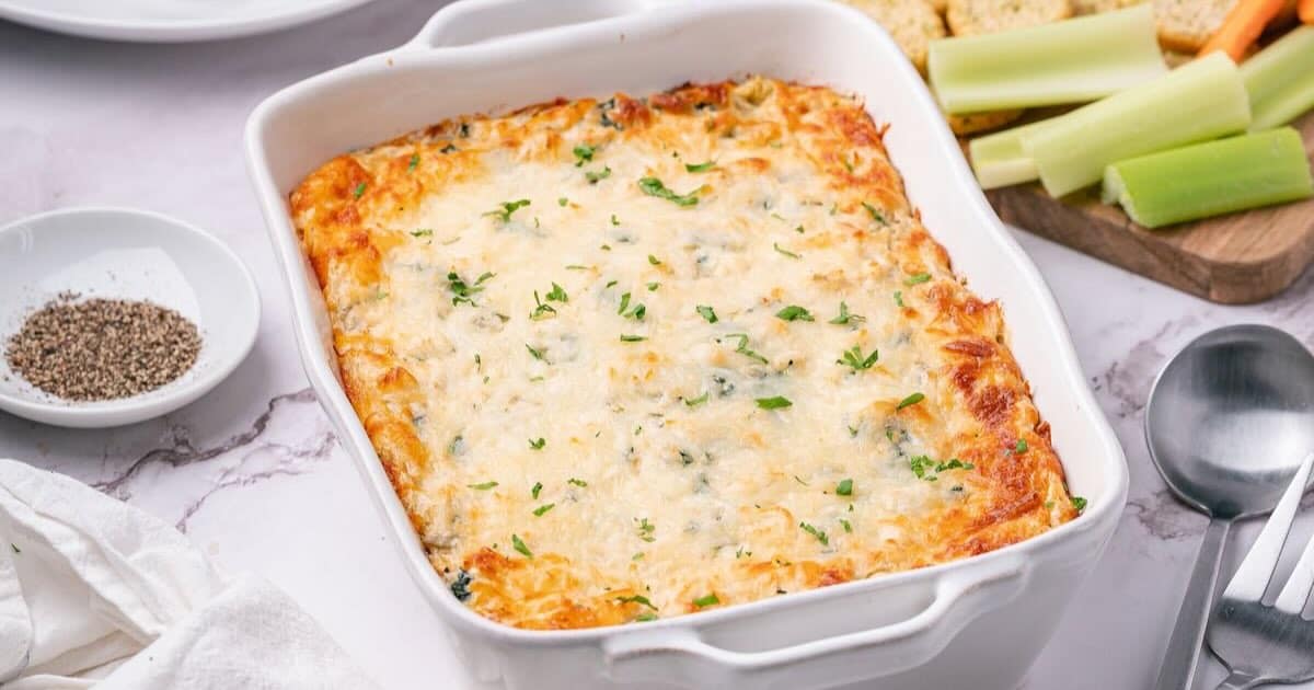 Baked Crab, Spinach and Artichoke Dip - Grits and Pinecones